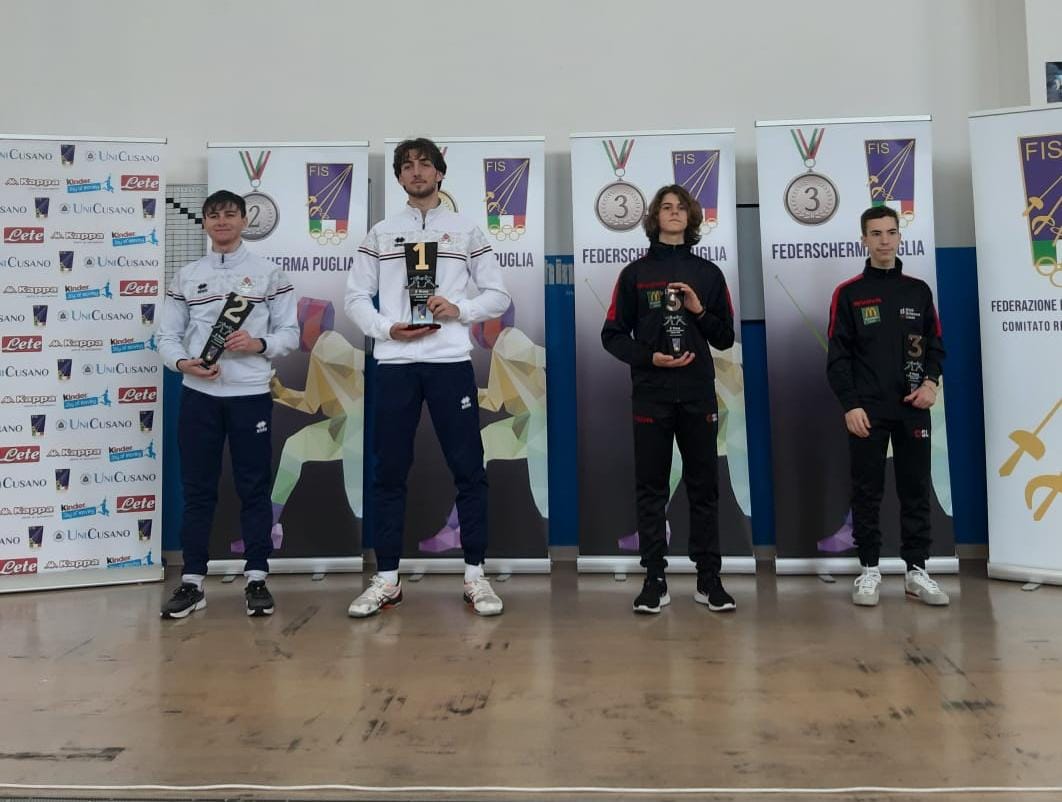 PUGLIA - SECONDA PROVA INTERREGIONALE DI SPADA CADETTI E GIOVANI, I RISULTATI DI BARI - Federscherma